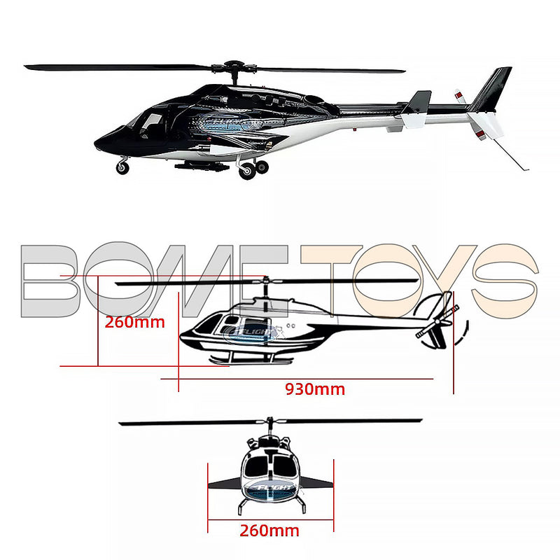 ROBAN Airwolf Helicopter 470L Class X2 System LED Lighting System ...