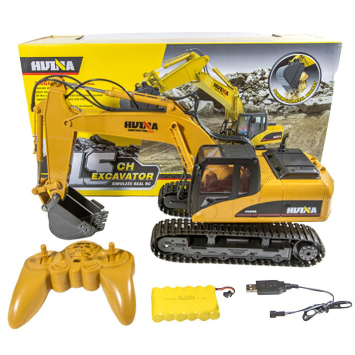 Huina 1550 RC Excavator 680° Rotating 1:14 RC Car Toy | bometoys